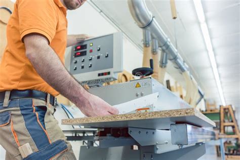 Worker Pressing Buttons On CNC Machine In Factory Stock Image Image Of Labor Industry