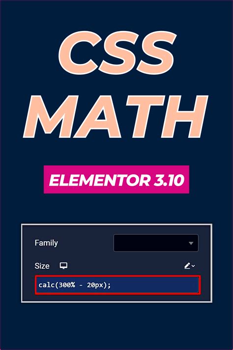 Css Math Functions In Elementor 310 Math Css 10 Things