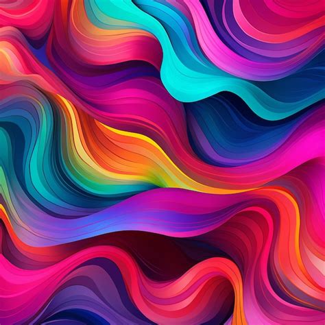 Premium Photo Vibrant Colors Flow In Abstract Wave Pattern