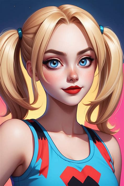 Albedobase Xl A Cute Harley Quinn With Dark Blonde By Deepdreamaiart On