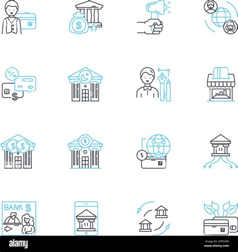 Credit Oversight Linear Icons Set Regulation Reporting Evaluation