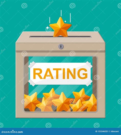 Caja De Clasificación Comentarios Cinco Estrellas Ilustración del