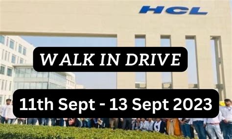 Hcl Technologies Walk In Drive Customer Service Representative