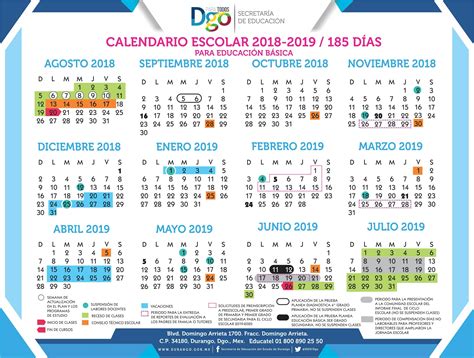 Consulta El Calendario Escolar Para El Ciclo Escolar 2018 2019 Images