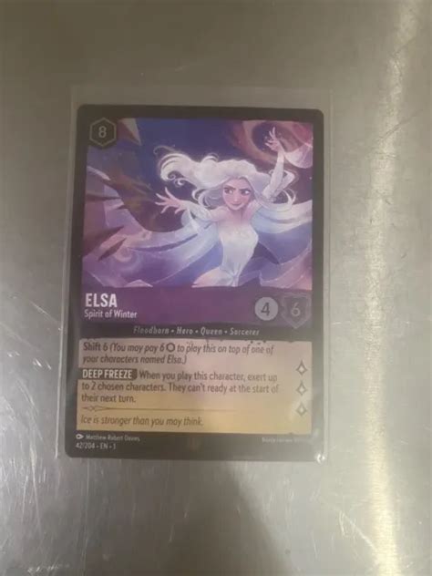 DISNEY LORCANA TCG Elsa Spirit Of Winter Legendary Cold Foil Holo Nm PicClick CA