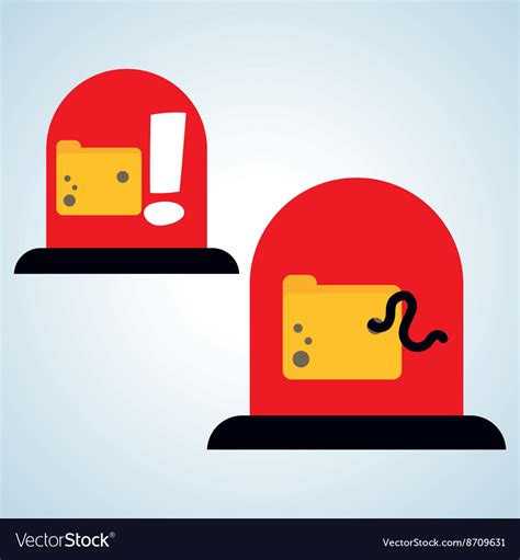 Security System Design Warning Icon Protection Vector Image