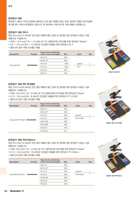 Weidmuller 전문공구 > 제품소개 weidmuller | 비앤티인터내셔날