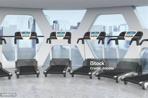 큰 창 가진 현대 체육관 방 피트 니스 센터의 내부에 러닝 머신 3 차원 렌더링 0명에 대한 스톡 사진 및 기타 이미지 0명 고정됨 기업 재무와 산업 Istock