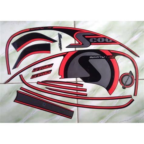 Jual Stiker Scoopy Fi 2013 Hitam Striping Scoopy Fi 2013 Hitam Merah