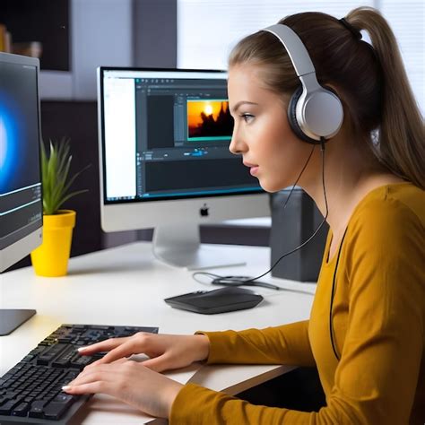 Premium Ai Image In The Corner Of A Cozy Room Sits A Young Girl