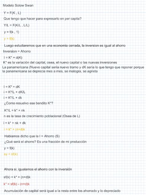 Modelo Solow Swan Basico Pdf