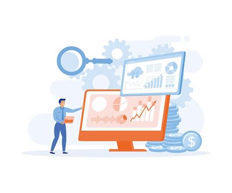 Asistente De Analista Financiero Consultor Financiero Vector Plano