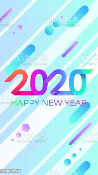 2020 새해 복 야 휴일 전단지 인사말 초대장 새해 복 설 날 또는 메리 크리스마스 카드에 대한 종이 기하학적 밝은 스타일