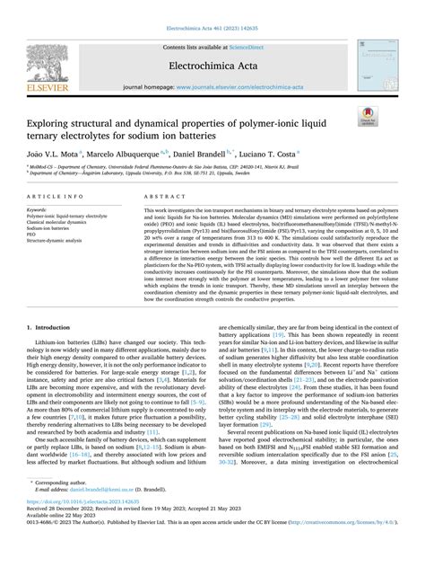Pdf Exploring Structural And Dynamical Properties Of Polymer Ionic Liquid Ternary Electrolytes