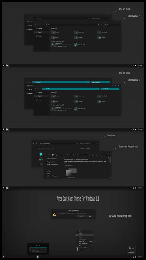 After Dark Cyan Theme For Windows 8 1 By Cleodesktop On Deviantart