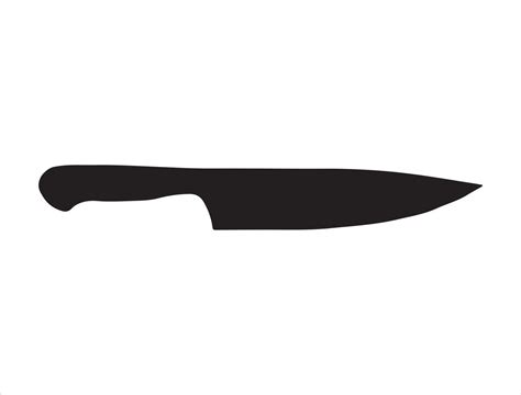Cuchillo Silueta En Blanco Antecedentes 45711786 Vector En Vecteezy