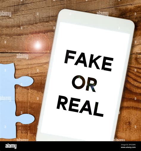Conceptual Display Fake Or Real Business Approach Difference Between
