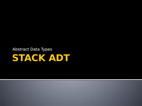 Stack Abstract Data Type Teaching Resources