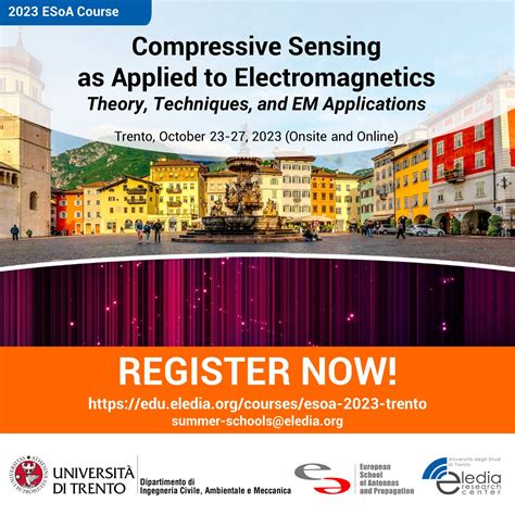 Announcement Of Esoa School On Compressive Sensing As Applied To Electromagnetics Theory