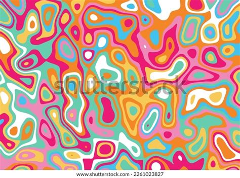 Abstract Retro Styled Psychedelic Pattern Background Stock Vector Royalty Free