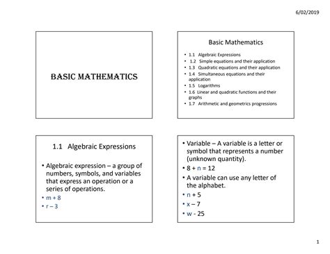 Solution Chapter Basic Mathematics Hnda Studypool