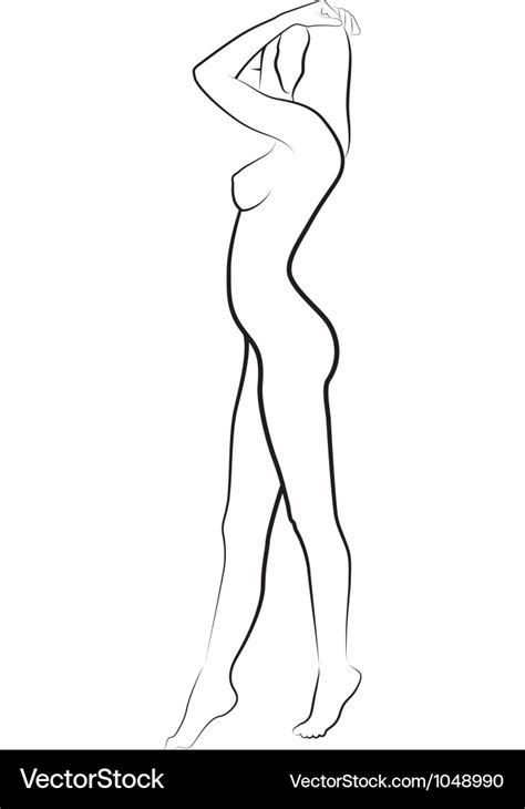 Naked Woman Royalty Free Vector Image VectorStock