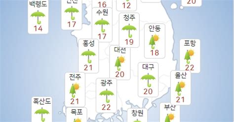 오늘28일 전국 천둥‧번개 동반 강한 비내일부터 기온 뚝