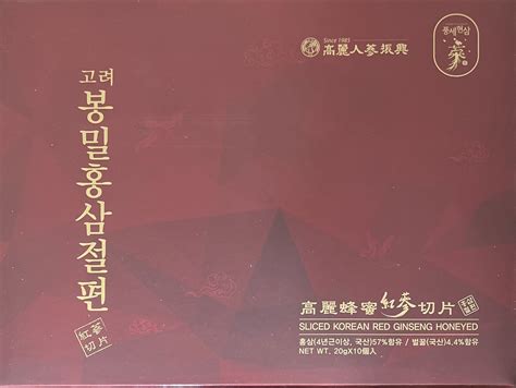 4years Sliced Korean Red Ginseng Honeyed Ginseng Saponin Ginsenoside