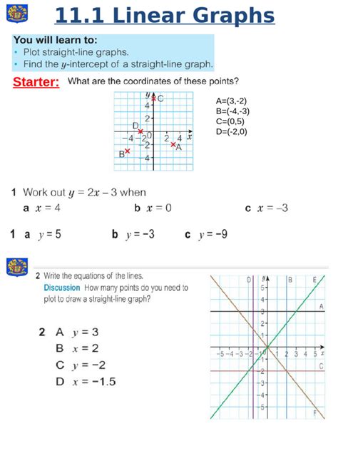 L37 Plotting Linear Graphs Pdf Function Mathematics