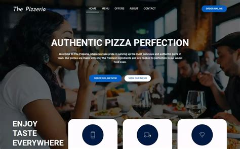 The Pizzeria Restaurant HTML Responsive Website Template