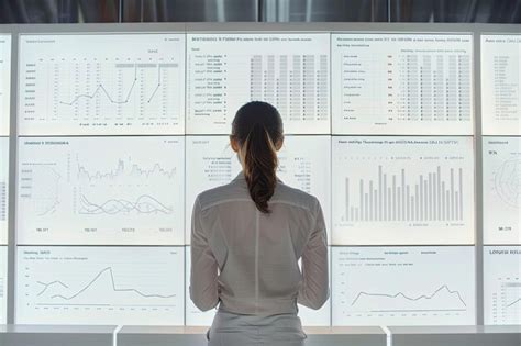 Business Person Looking At Finance Graphs Premium Ai Generated Image