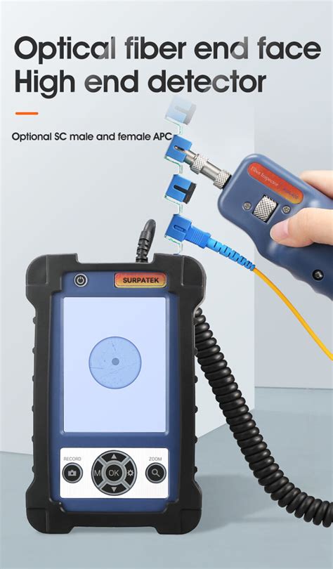 Optical Fiber End Face High End Detector Fiber Optic Inspection Microscope Probe Display