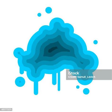 Awan Biru Abstrak Terisolasi Pada Latar Belakang Putih Ilustrasi Stok