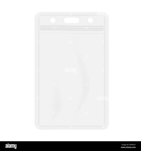 Clear Plastic Card Holder With Zip Lock Isolated On White Background