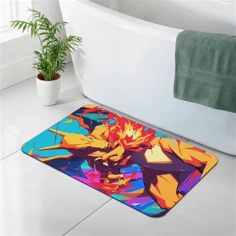 Anime Charizard Bath Mat Diatomaceous Earth Shower Mat Non Slip Super