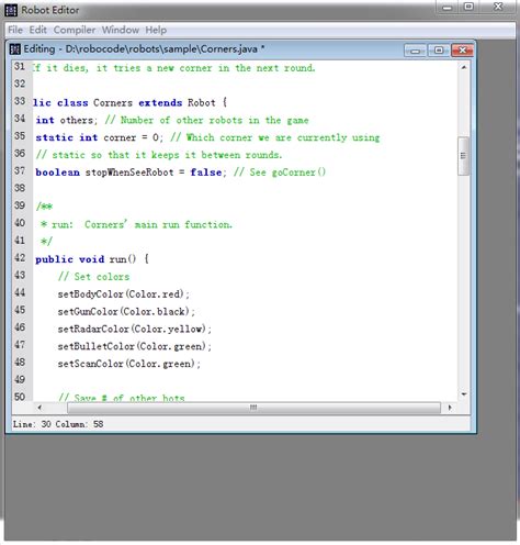 Ibm Robocode Java学习利器（1）robocode 入门 Johnchen404 博客园