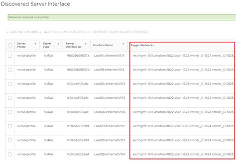 create server interface profiles for second vxrail cluster dell