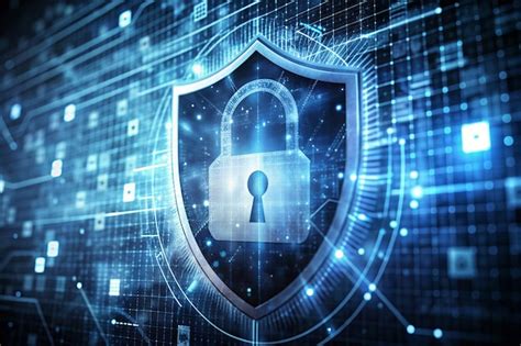 Premium Photo Digital Lock Or Shield Symbolizing Cybersecurity And