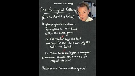 The Ecological Fallacy Youtube