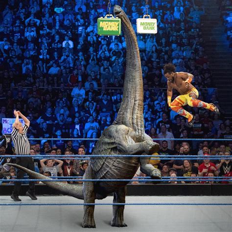 Занимательный фотошоп Wwe Vs Динозавры