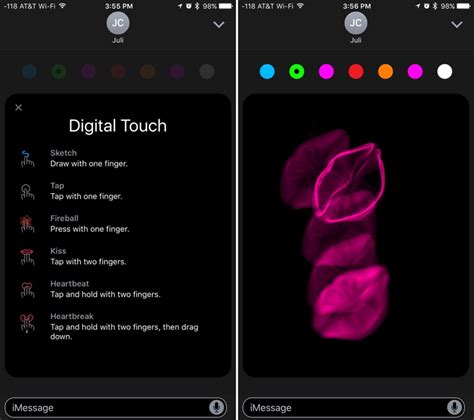 Messages In Ios 10 How To Use Digital Touch Macrumors
