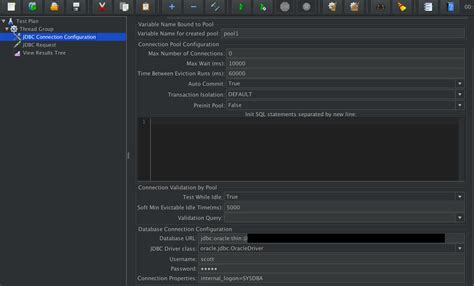 Oracle Jmeter 521 Connection Properties Is Ignored Stack Overflow