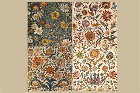 Botanical Floral Pattern Pages Graphic By Quirk Junk Journals