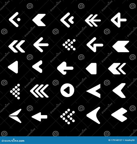 Set Of Flat Design Pointer Cursor Infographic Icon Arrow Pack