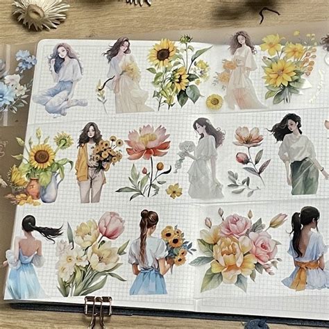 Masking Tapes Jeunes Filles Et Bouquets Couleurs Lointaines