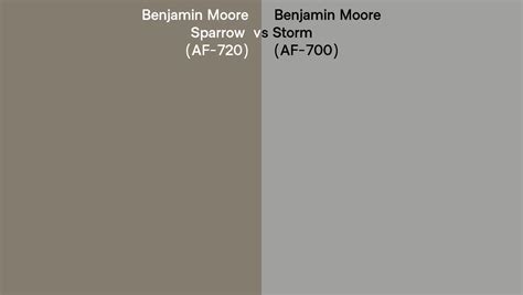Benjamin Moore Sparrow Vs Storm Side By Side Comparison