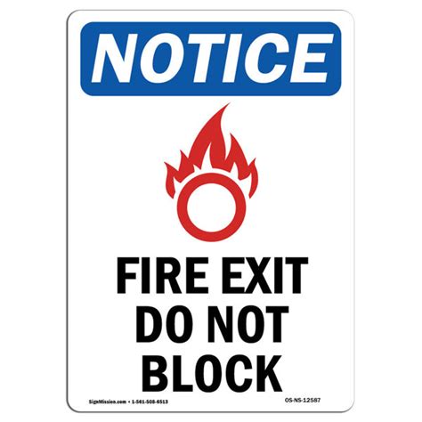 SignMission Fire Exit Do Not Block Sign Wayfair