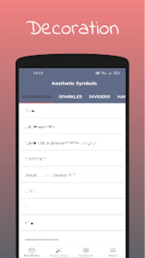 Android 용 Aesthetic Symbols 다운로드