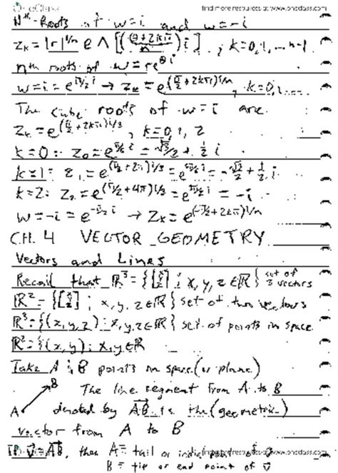 Math 211 Lecture 16 Vector Geometry Pt2 Oneclass