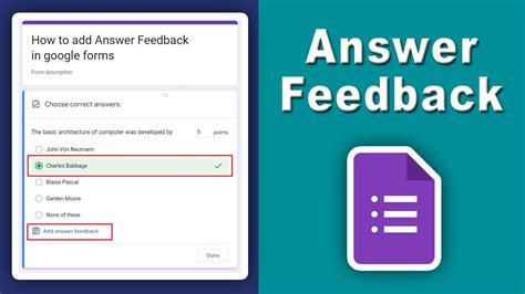 How To Add The Answer Key In Google Forms YouTube